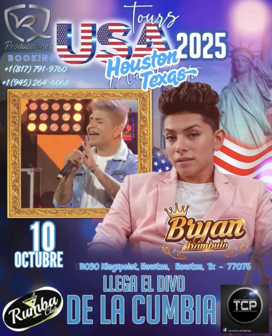 Bryan Arambulo El Divo de la Cumbia Peruana en concierto! Tickets | Boletos - Club Rumba ...