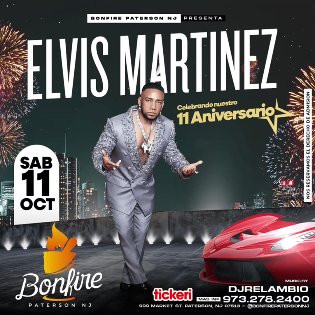 Elvis Martinez en concierto – Paterson, New Jersey in Paterson - Tickets 2025-10-11 | BONFIRE ...