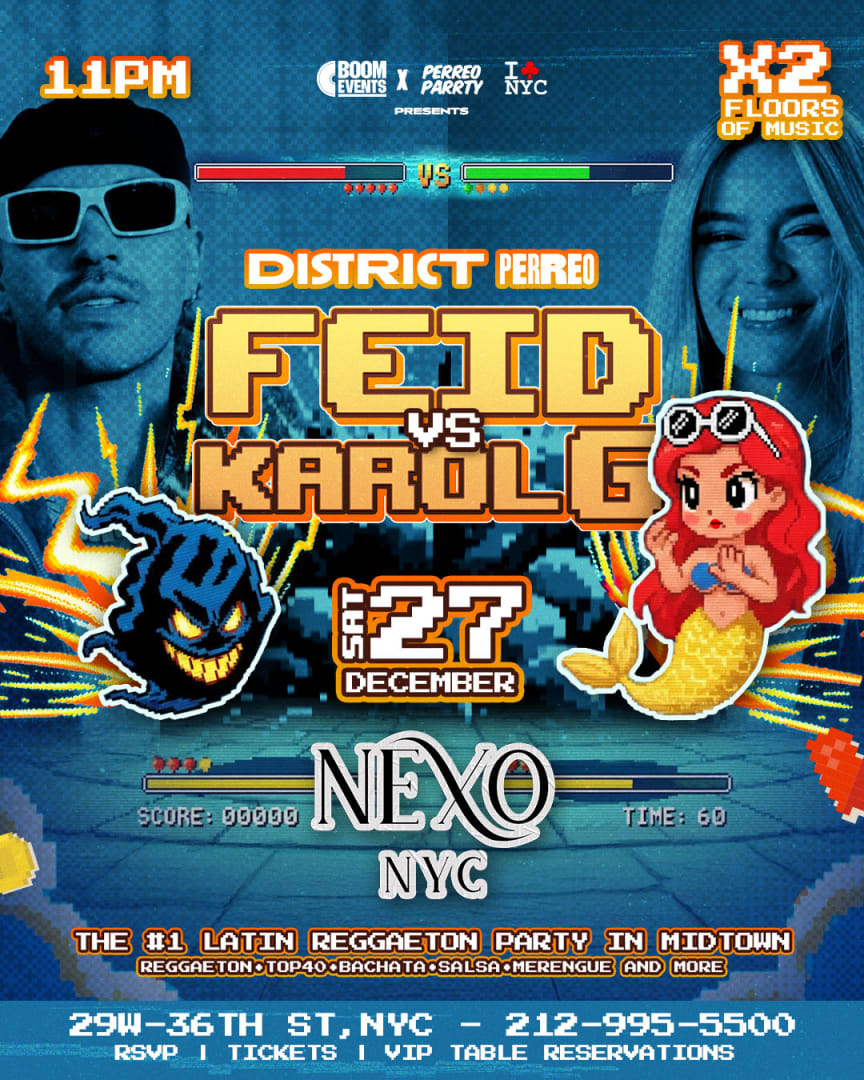 FEID v.s. KAROL G PARTY - DISTRICT PERREO @ NEXO NYC in New York ...