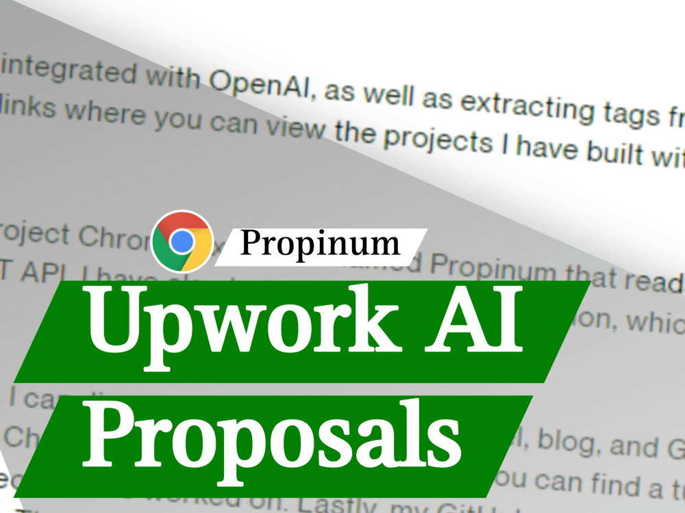 AI Chrome Extension To Write Upwork Proposals Upwork