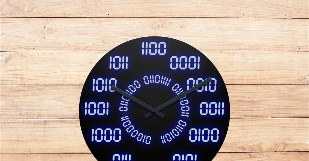 Binary Wall Clock - Viralstyle
