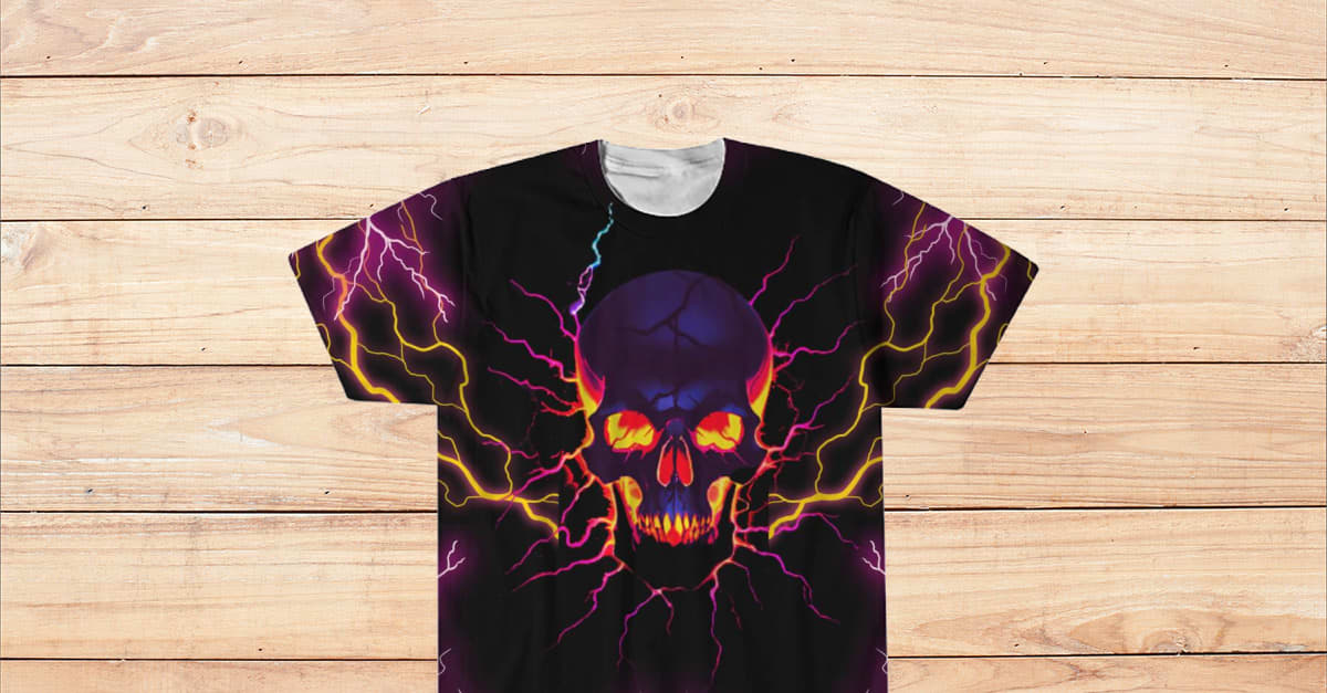 lightning skull - Viralstyle