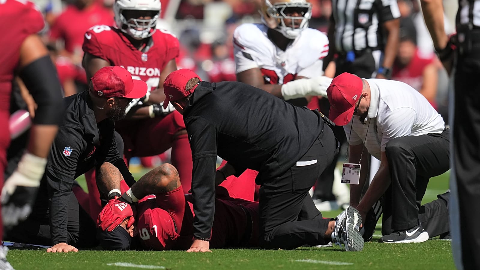 Cardinals – 49ers game: Conner Carted Off The Field With Leg Injury – Bosa Injures Knee | Yardbarker