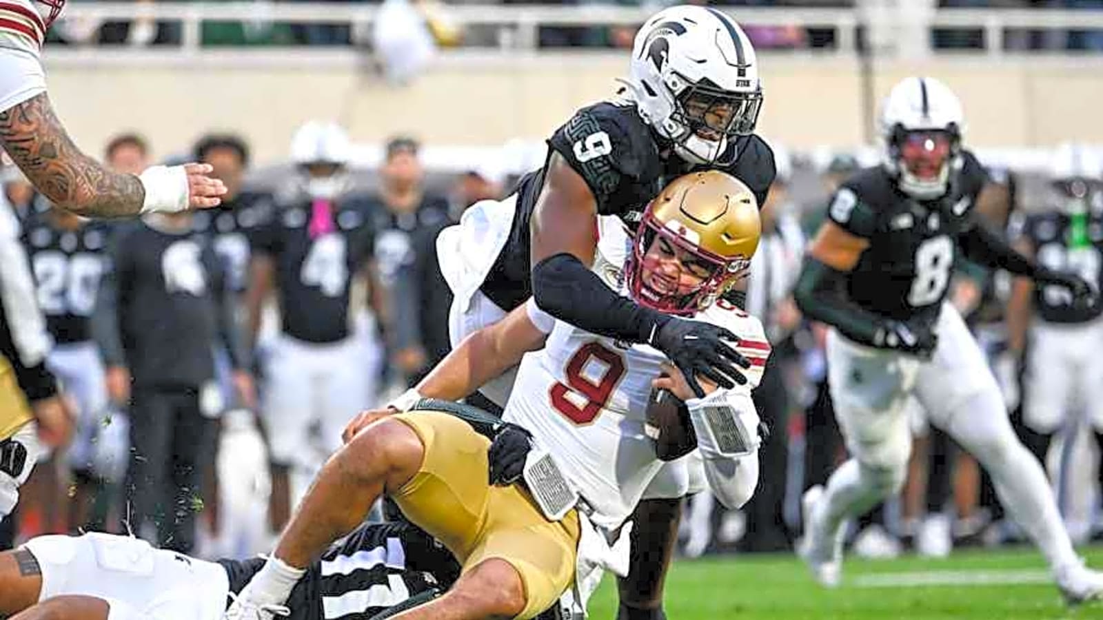 Dylan Lonergan's Four Touchdown Passes Not Enough in BC's Double OT Loss to MSU Spartans ...