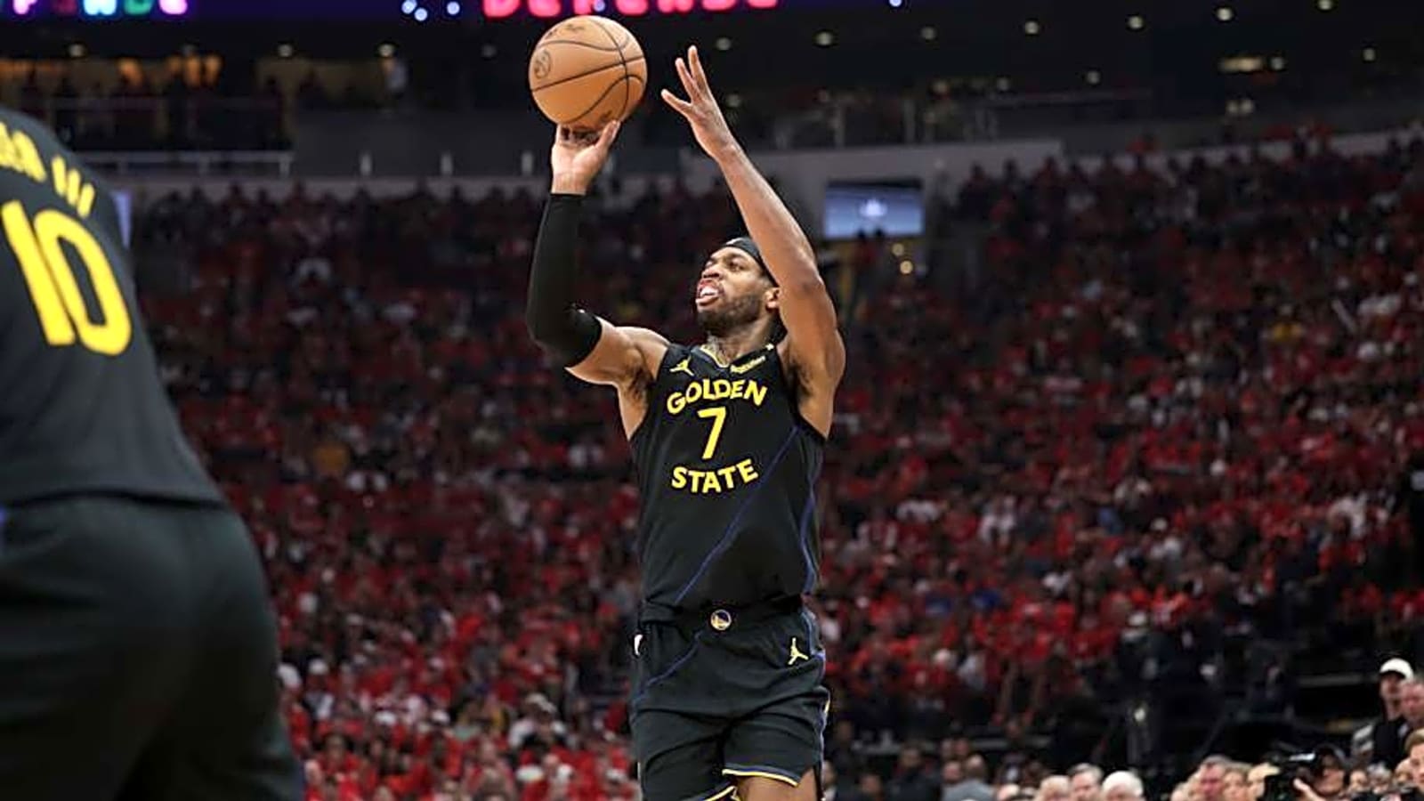 Oops! Warriors' Buddy Hield wears wrong shorts to Game 1 against Wolves | Yardbarker