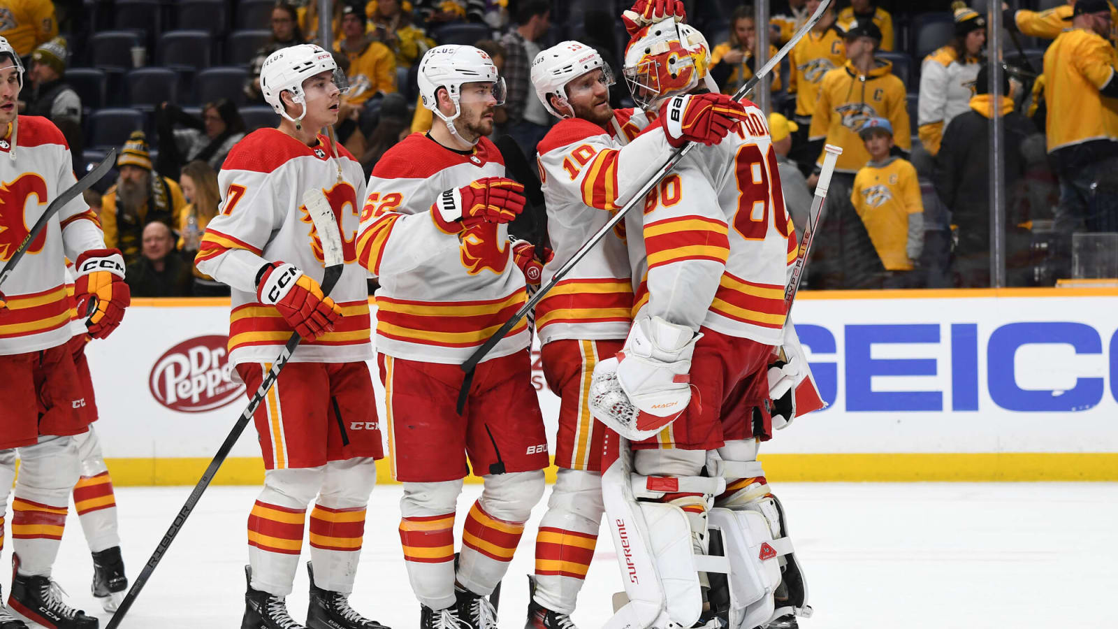 Flames Continue Strong Play With 6 3 Win Over Predators Yardbarker