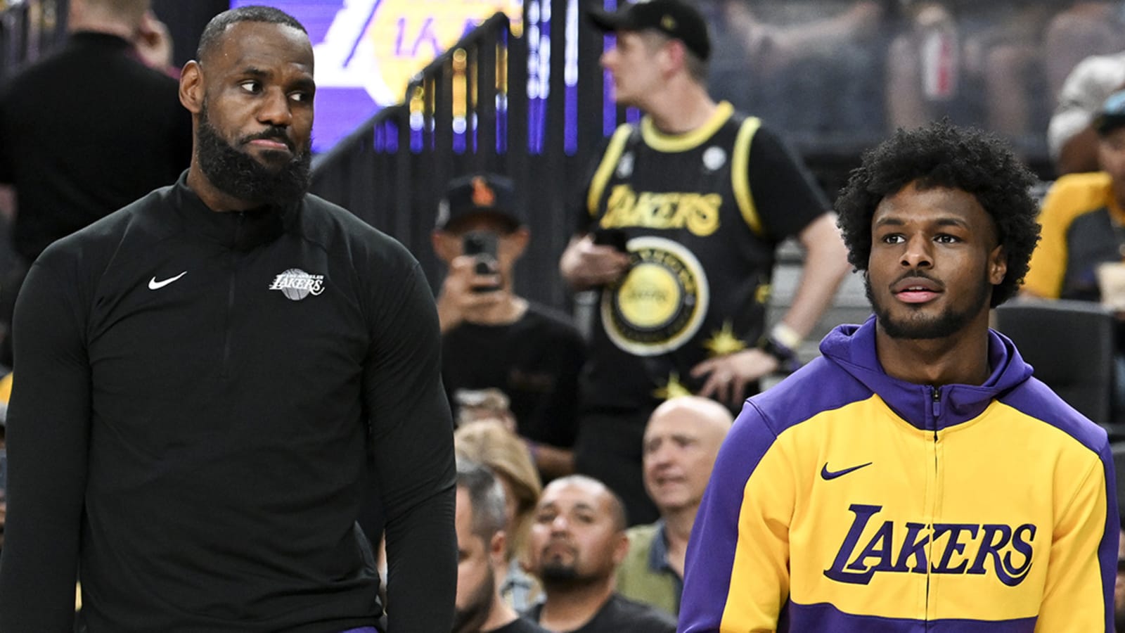 LeBron, Bronny James make history as first father-son duo to play in NBA game | Yardbarker