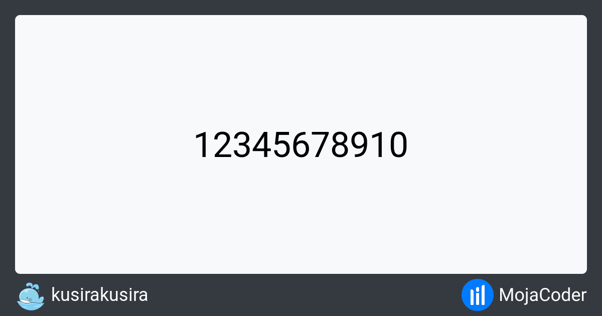 12345678910 | MojaCoder