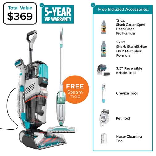Shark® CarpetXpert™ with Stainstriker™ Carpet Cleaner Ultimate True Pet ...