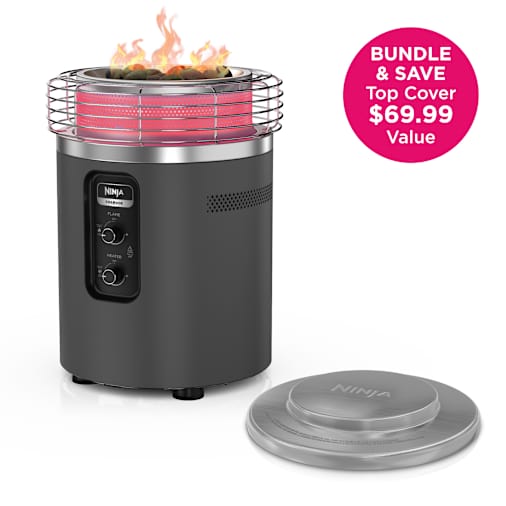 Ninja™ Fireside360™ Outdoor Propane Heater & Smokeless Fire Pit (Gray ...