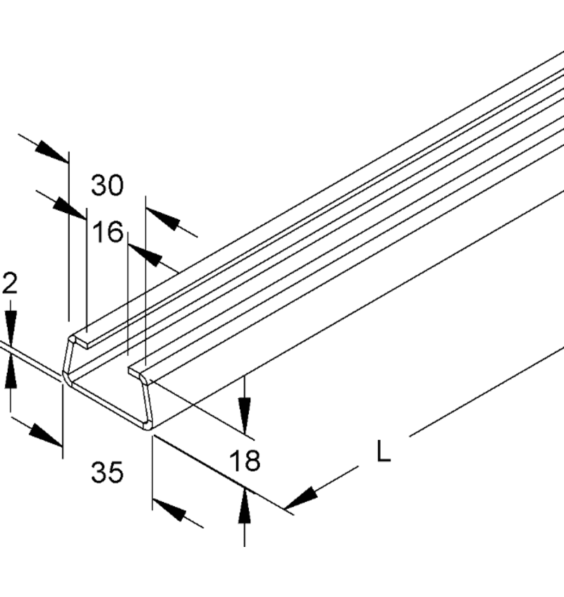 PROFILE INOX 35/30x18/16 E2