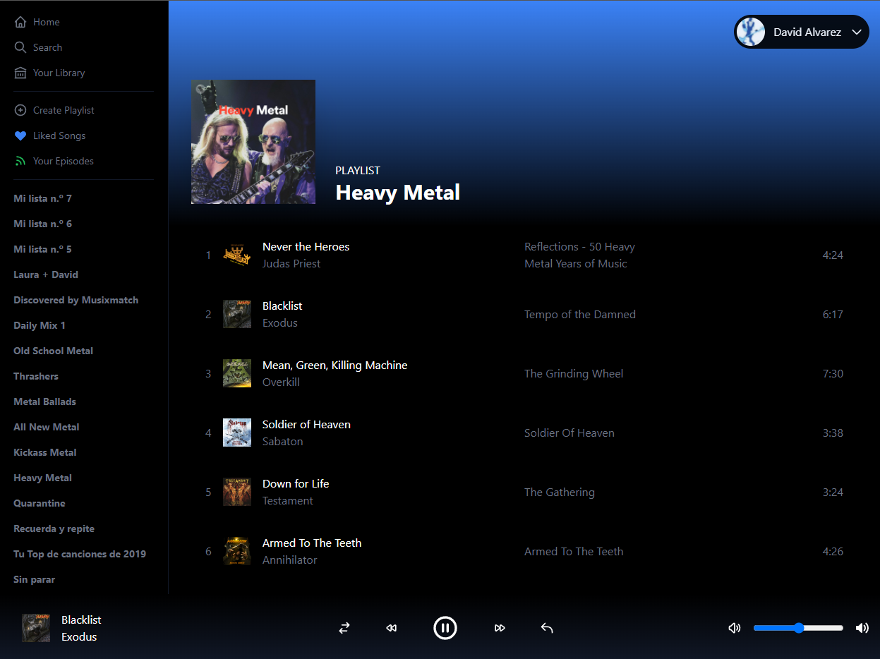 GitHub - aalvag/spotify-clone