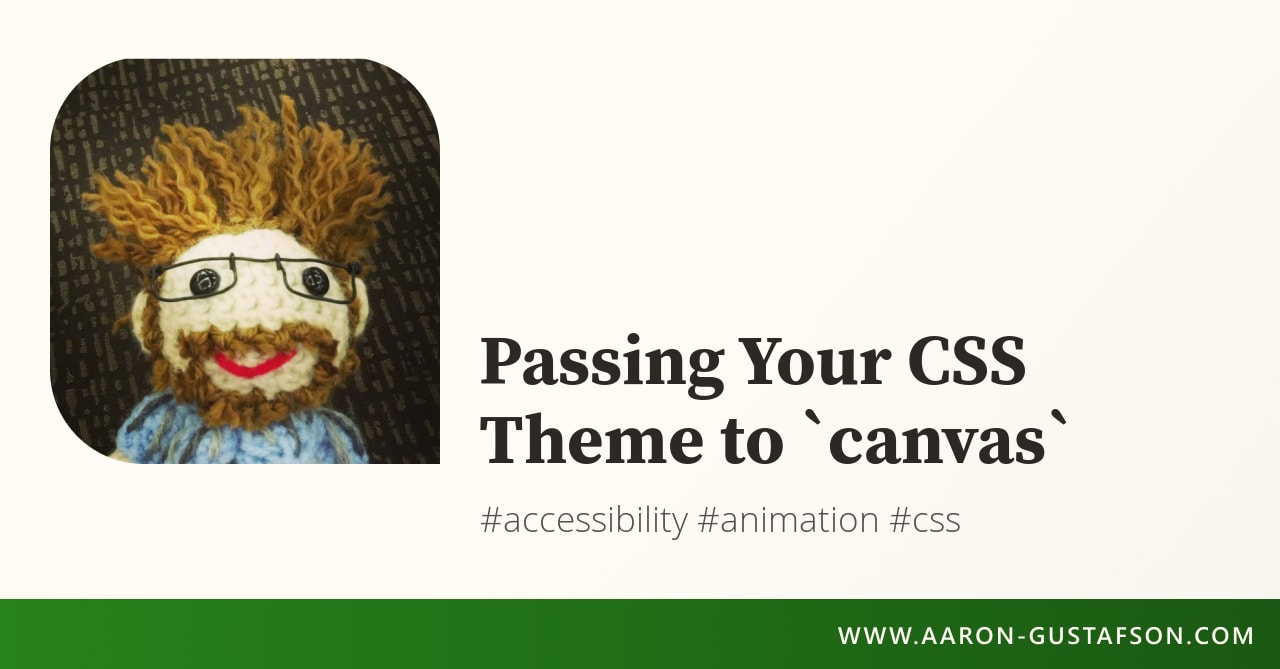 Passing Your CSS Theme to `canvas` :: Aaron Gustafson