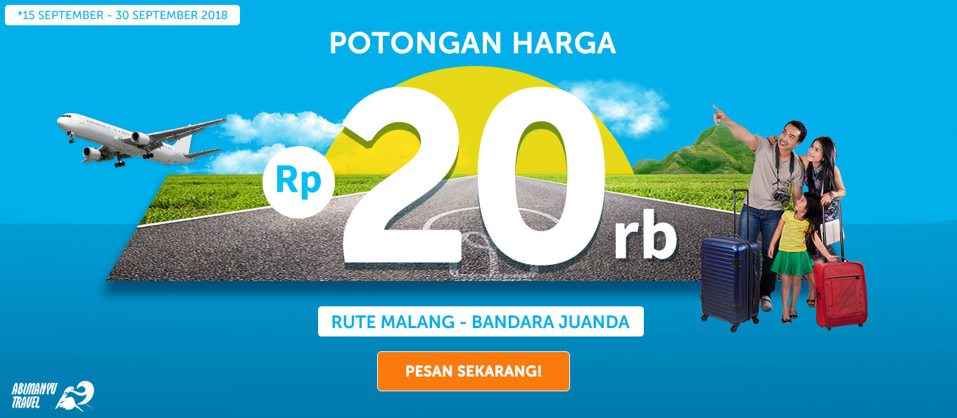#SEPTEMBERCERIA • Diskon 20Rb Malang Juanda • Abimanyu Travel