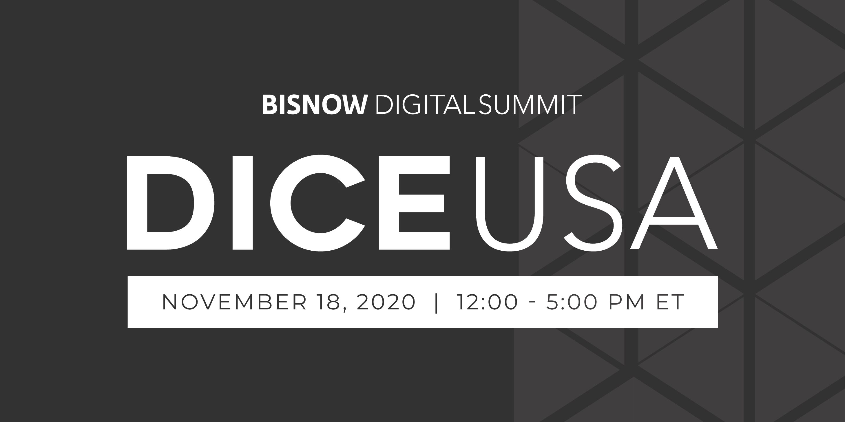 DICE USA, Wed, Nov 18th, 2020 @ 11:59 AM Accelevents