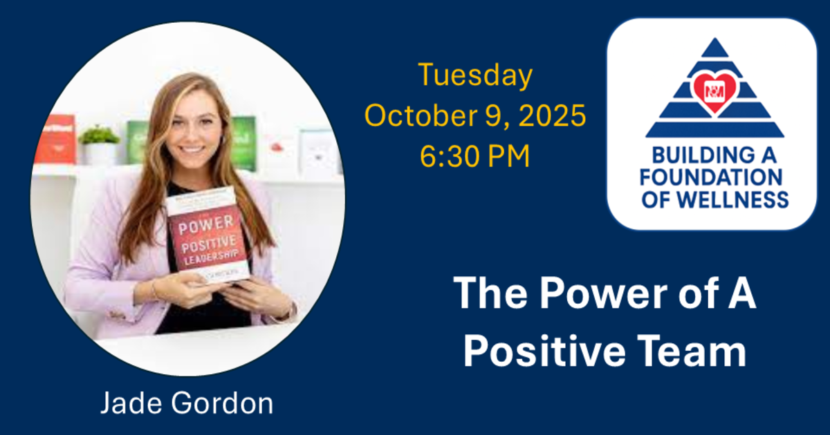 Building a Foundation of Wellness - I Jade Gordon, Thu, Oct 9th, 2025 ...