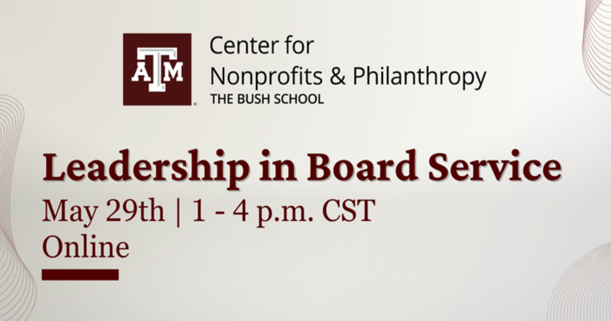 Leadership in Board Service, Thu, May 29th, 2025 @ 1:00 PM Accelevents