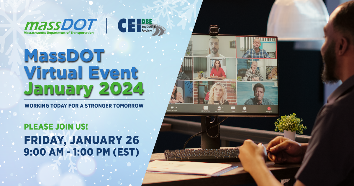 MassDot Virtual Event January 2024, Fri, Jan 26th, 2024 @ 9:00 AM ...