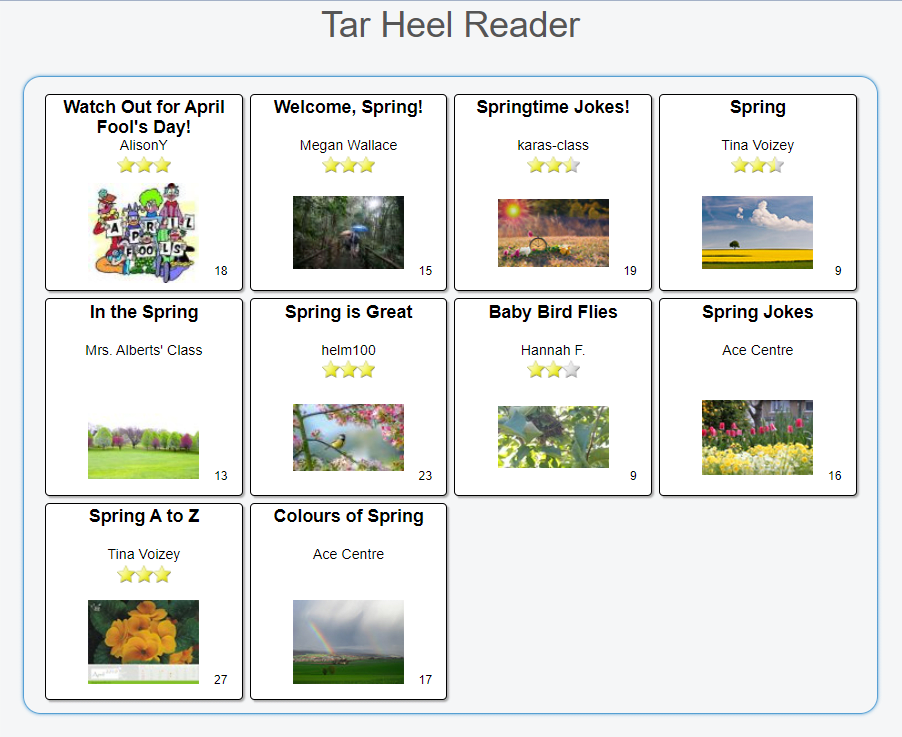 Spring Book Collection | Ace Centre