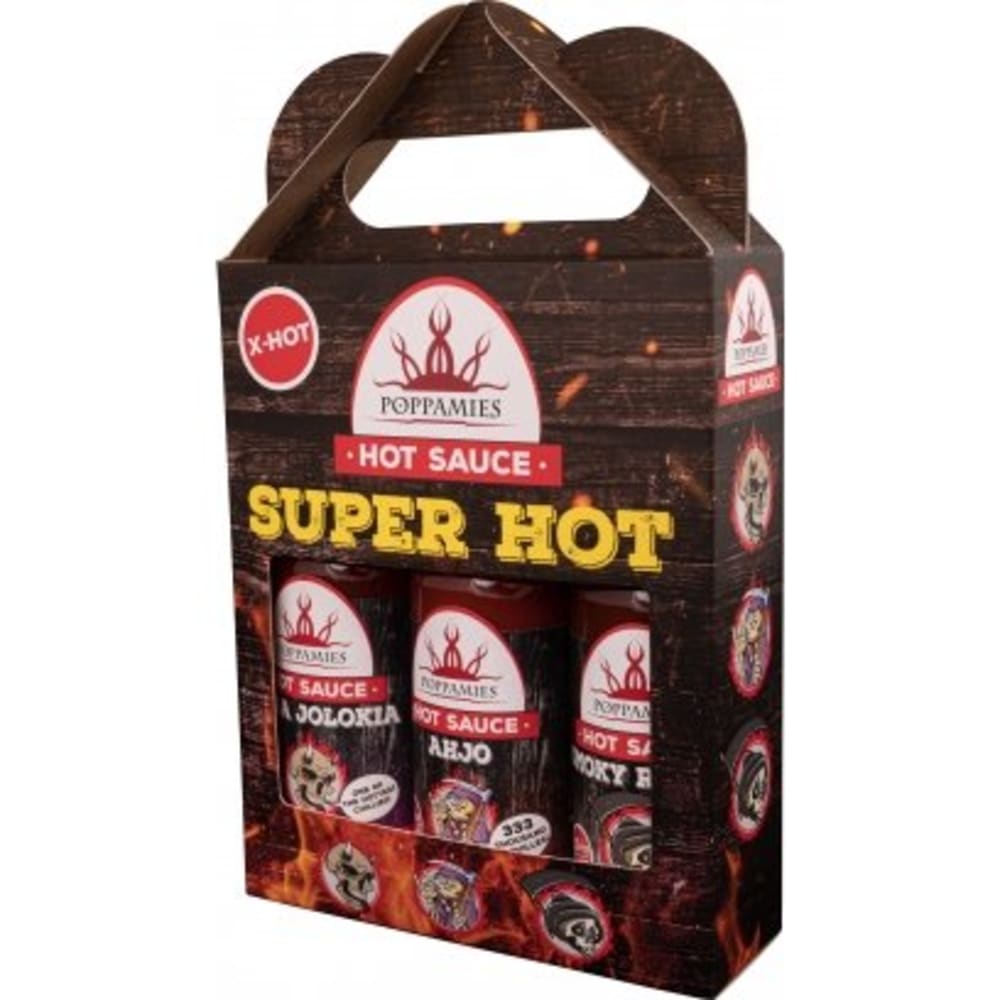 Köp Poppamies SuperHot 3 x 150ml giftset, Naga, ahjo, smoky- Poppamies ...