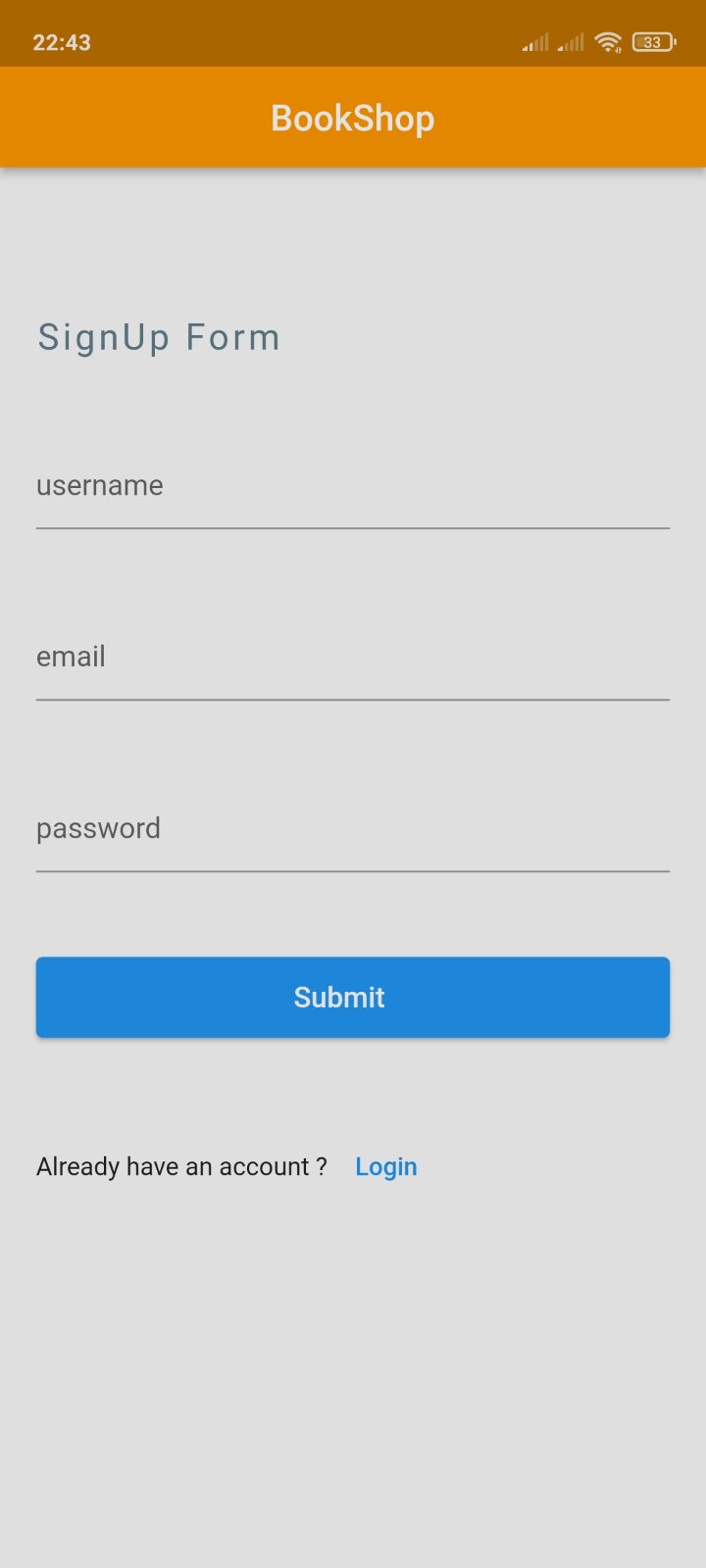 Book Shop App in Flutter