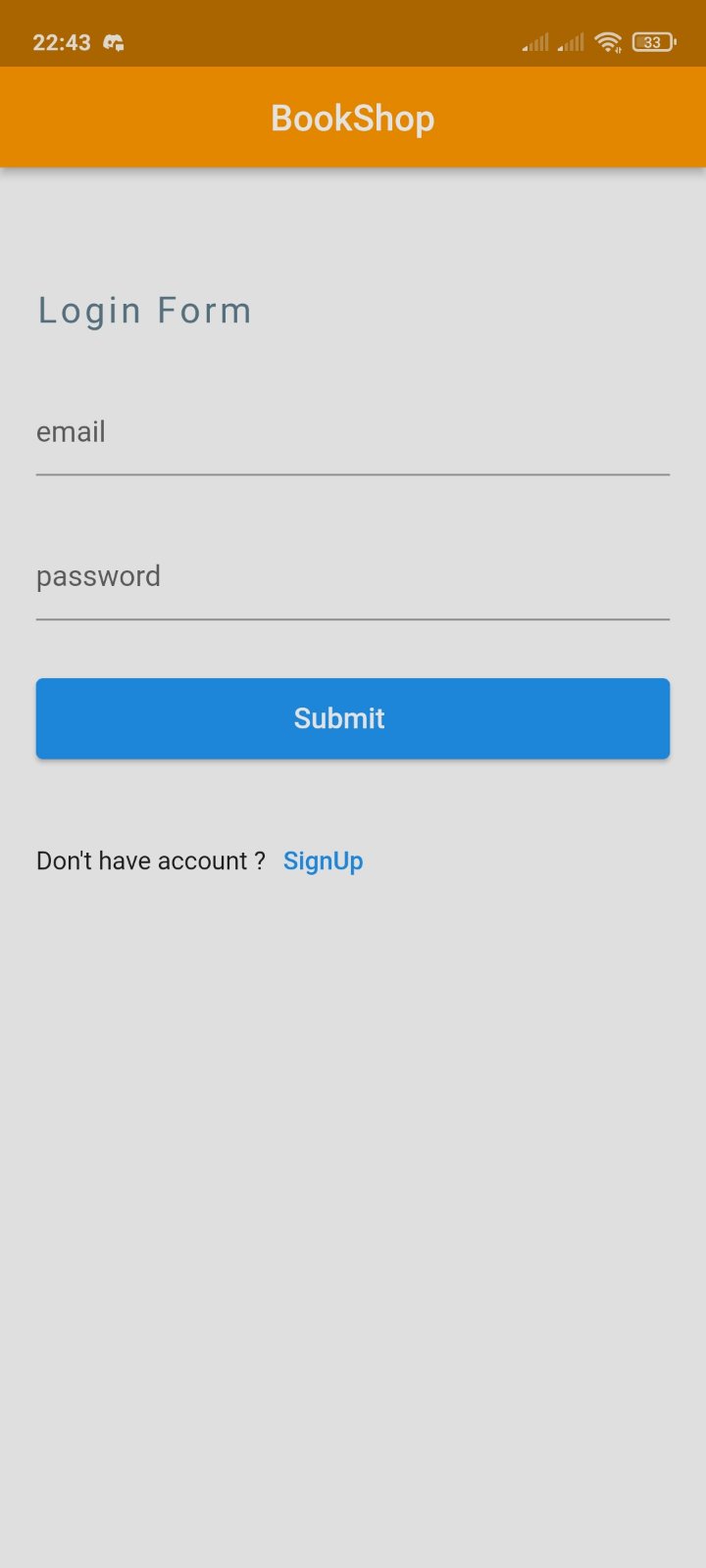 Book Shop App in Flutter