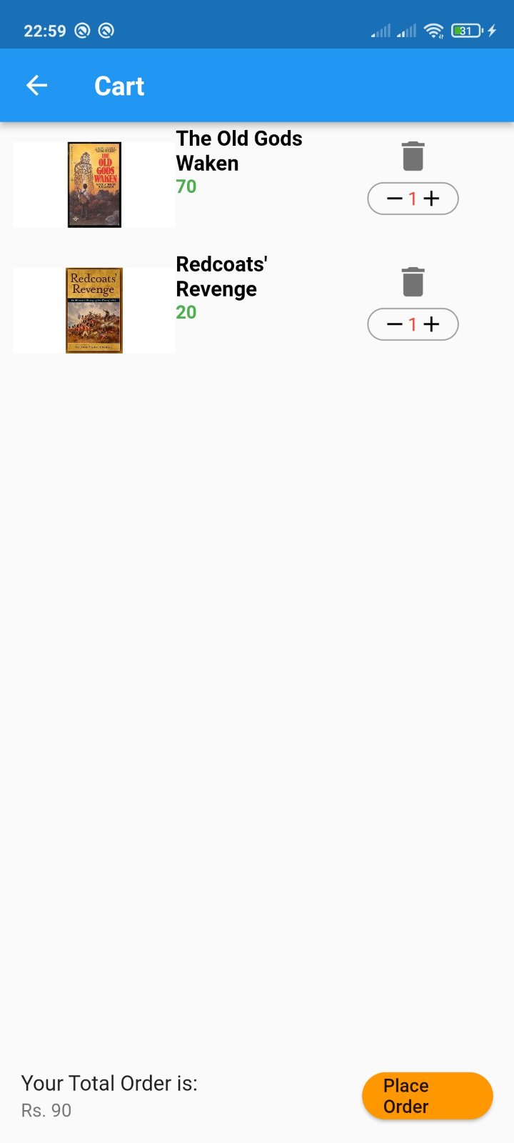 Book Shop App in Flutter
