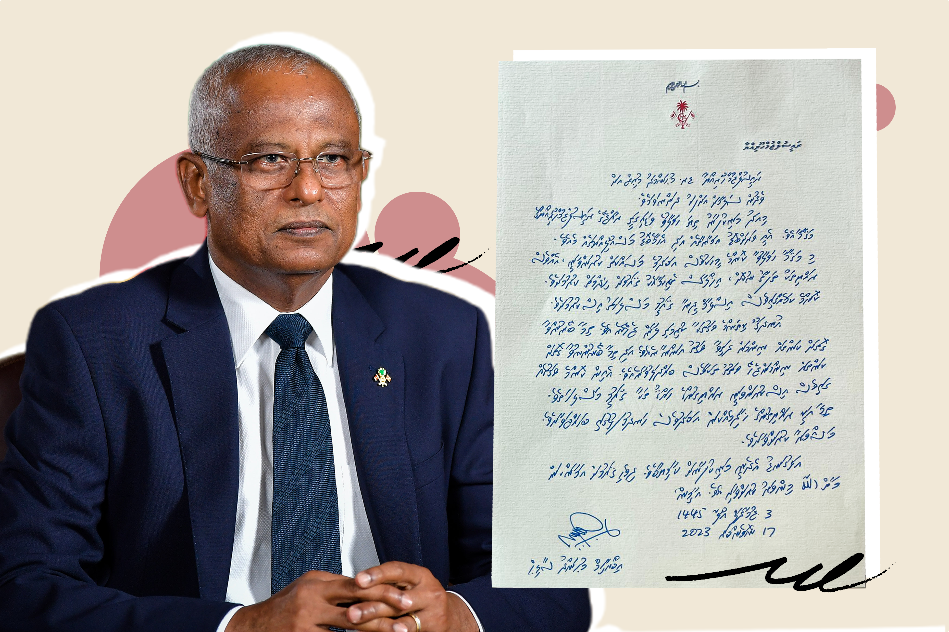 Adhadhu - Solih's handwritten letter to Muizzu: "keep in mind that you ...