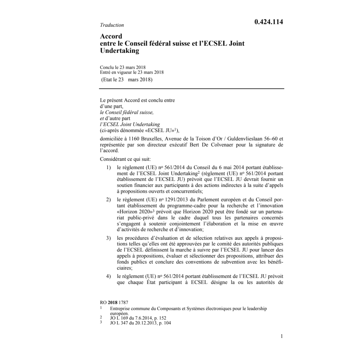 Ac. 23.03.18 CF-ECSEL Joint Undertaking | Teil 0.4