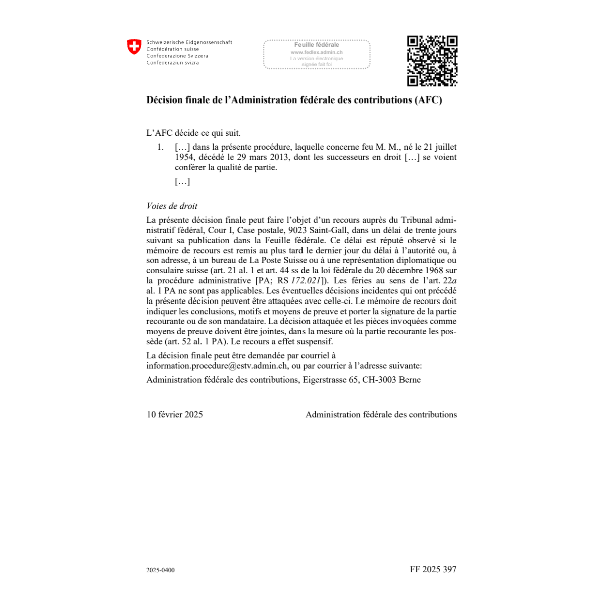 FF 2025 Nr. 27 | 2025