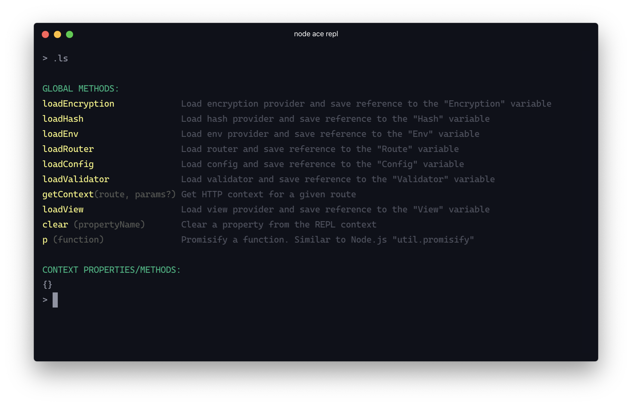 Adonisjs Repl Adonisjs 5 Documentation