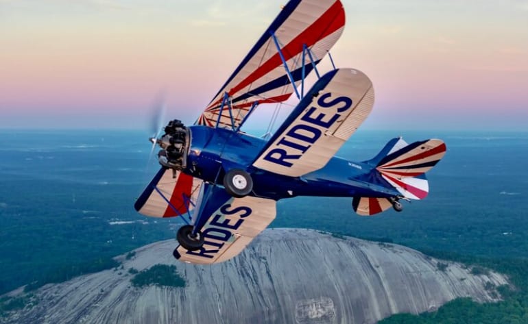 Biplane Ride Atlanta, Stone Mountain Tour
