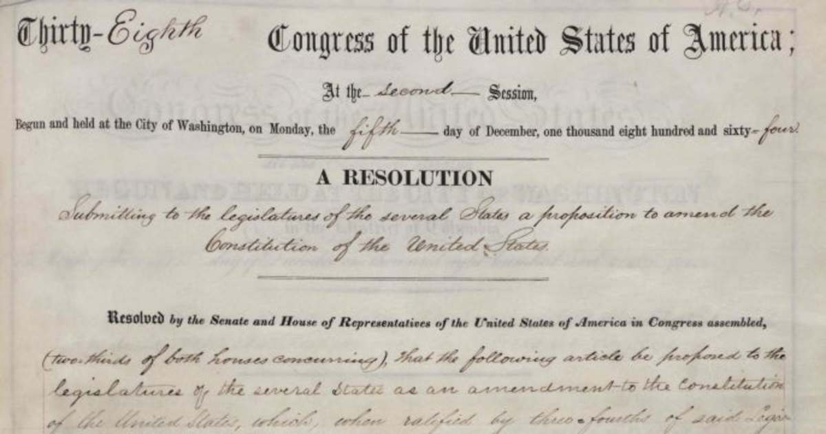 House passes the 13th Amendment | January 31, 1865 | HISTORY