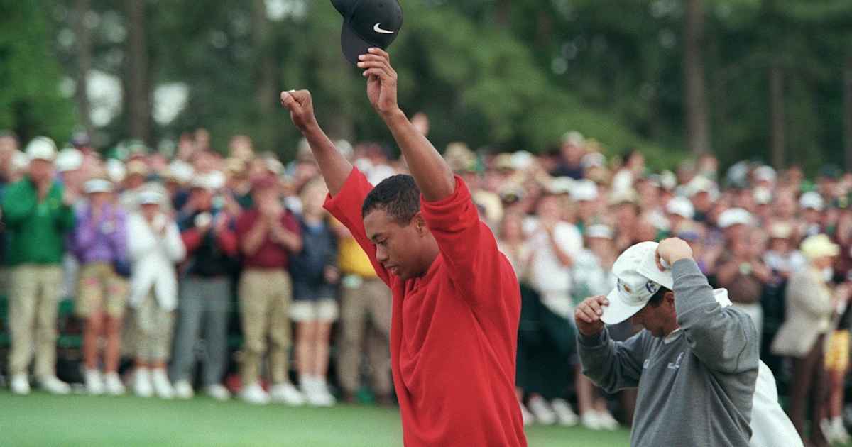 Tiger Woods wins the Masters Tournament for the first time | April 13 ...