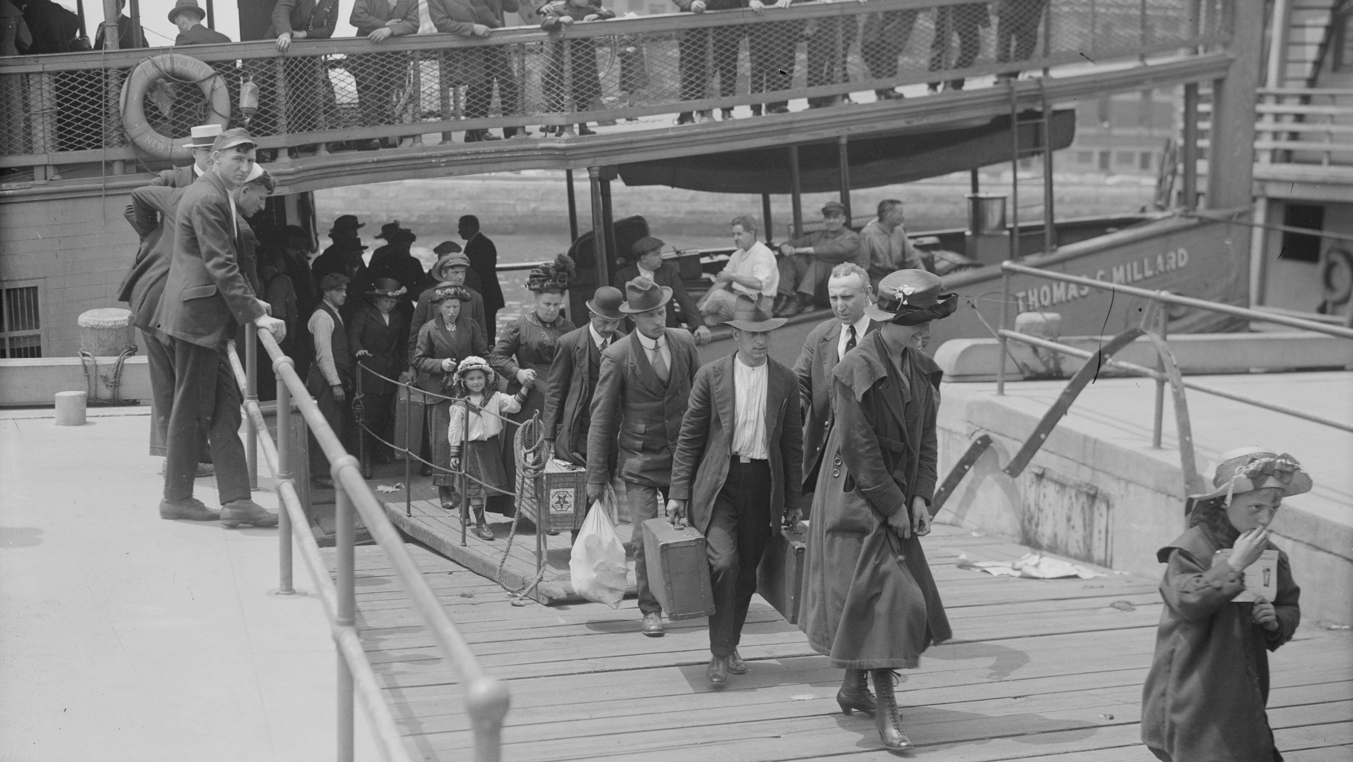 Immigrants arriving at Ellis Island, early 1900s