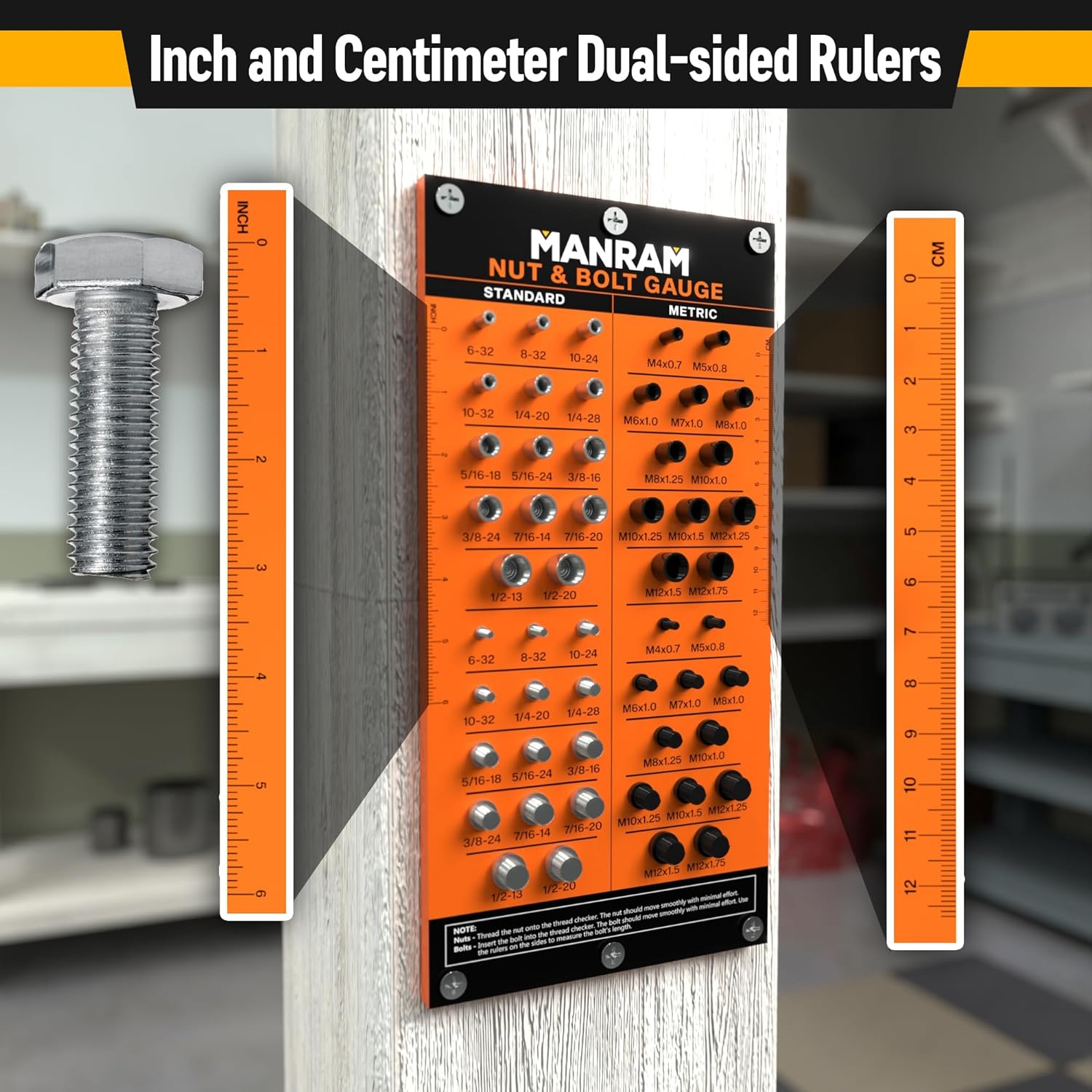 Nut & Bolt Thread Checker (Wall Mounted) Bolt and Nut Identifier Gauge ... Nut & Bolt Thread Checker (Wall Mounted) Bolt and Nut Identifier Gauge ...