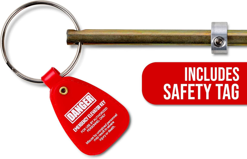 Elevator Door Key, Universal Elevator Drop Key with Tag for Emergency Elevator Door Key, Universal Elevator Drop Key with Tag for Emergency