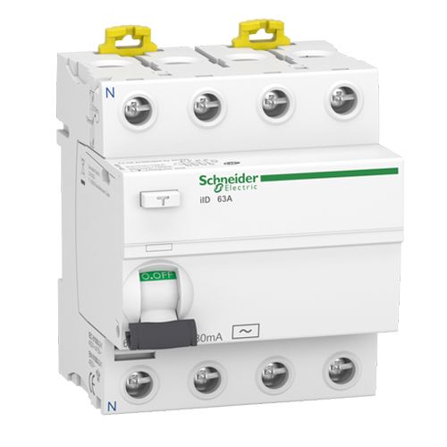 Interrupteur différentiel 4P ACTI9 iID Type AC 63A 30mA - SCHNEIDER ... Interrupteur différentiel 4P ACTI9 iID Type AC 63A 30mA - SCHNEIDER ...