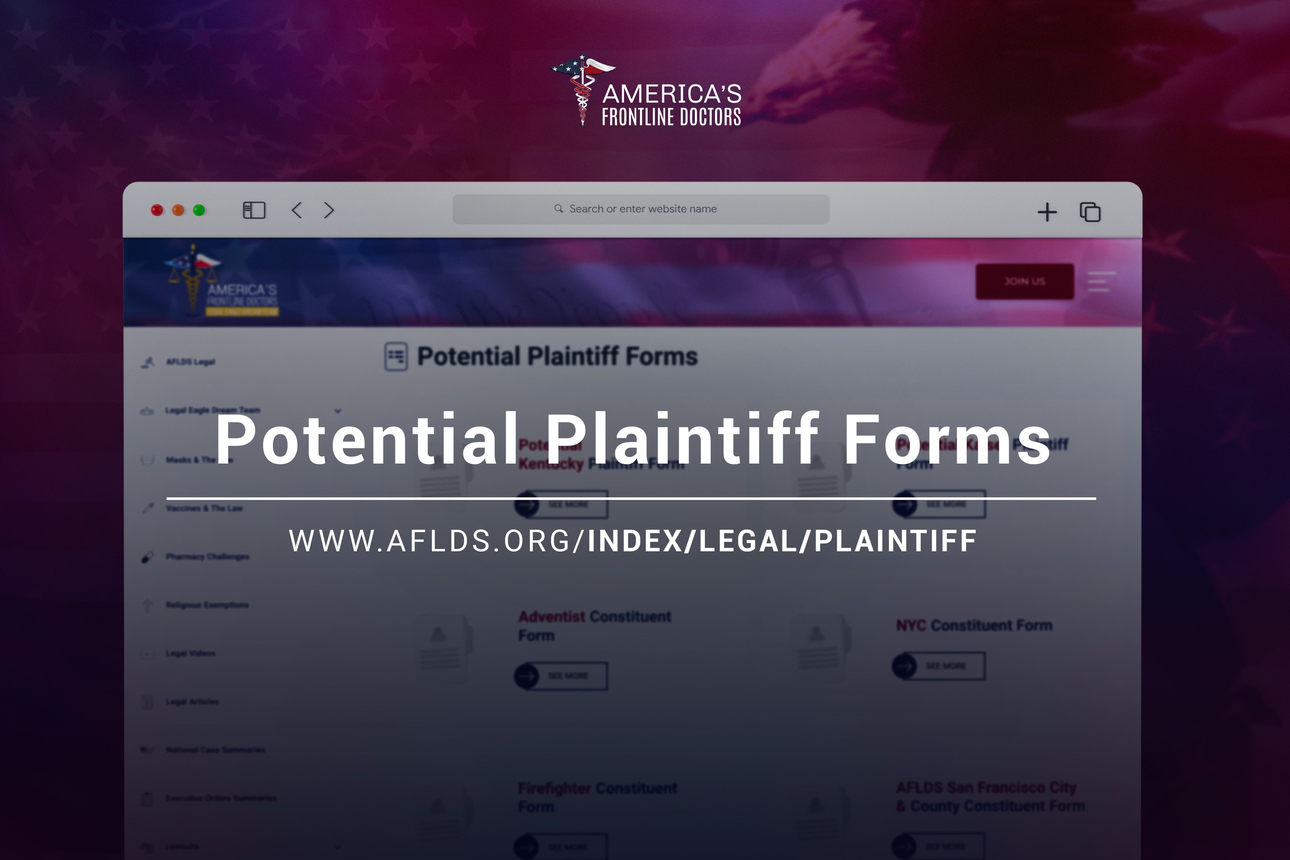 Potential Plaintiff Forms | America's Frontline Doctors