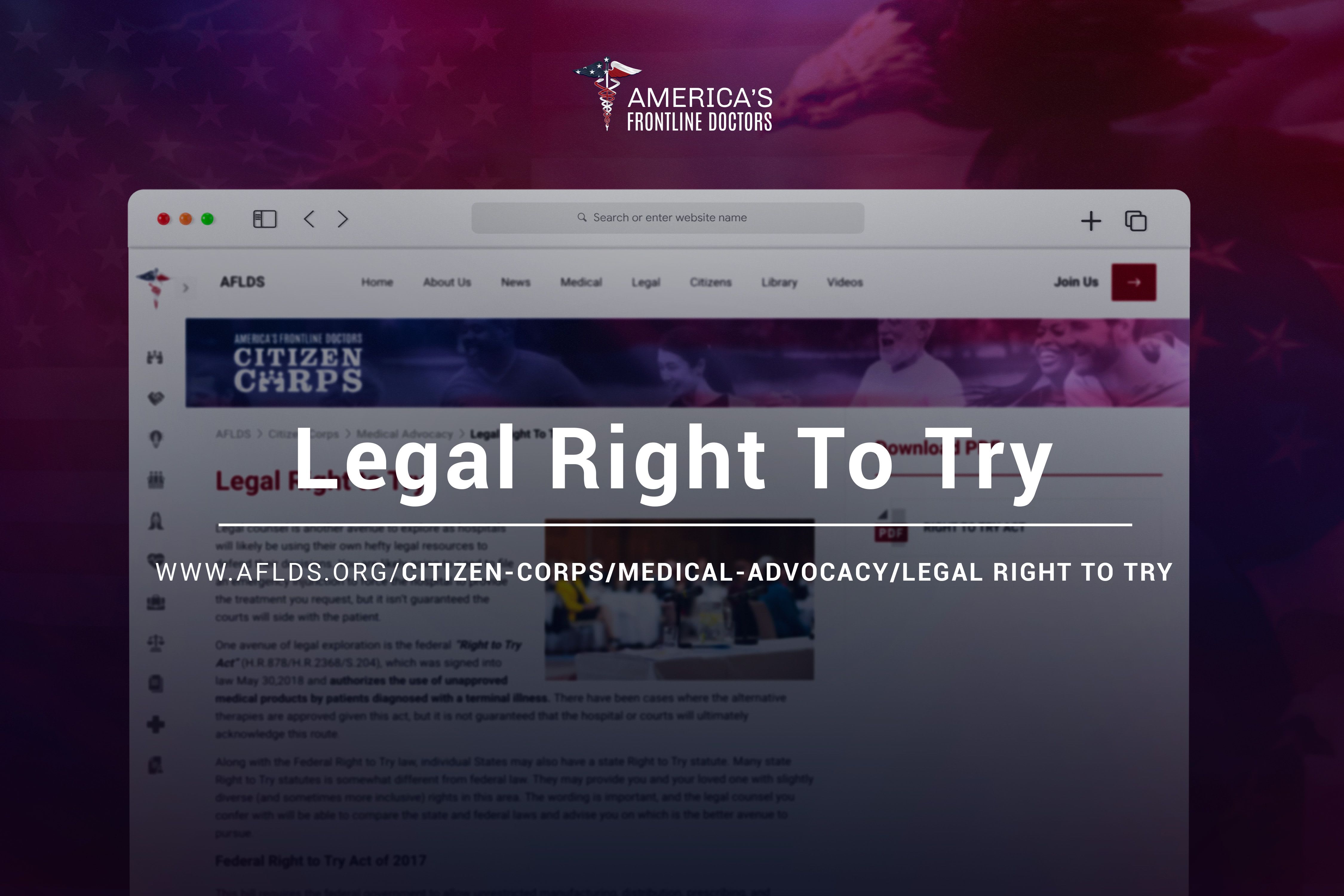 Legal Right to Try | America's Frontline Doctors