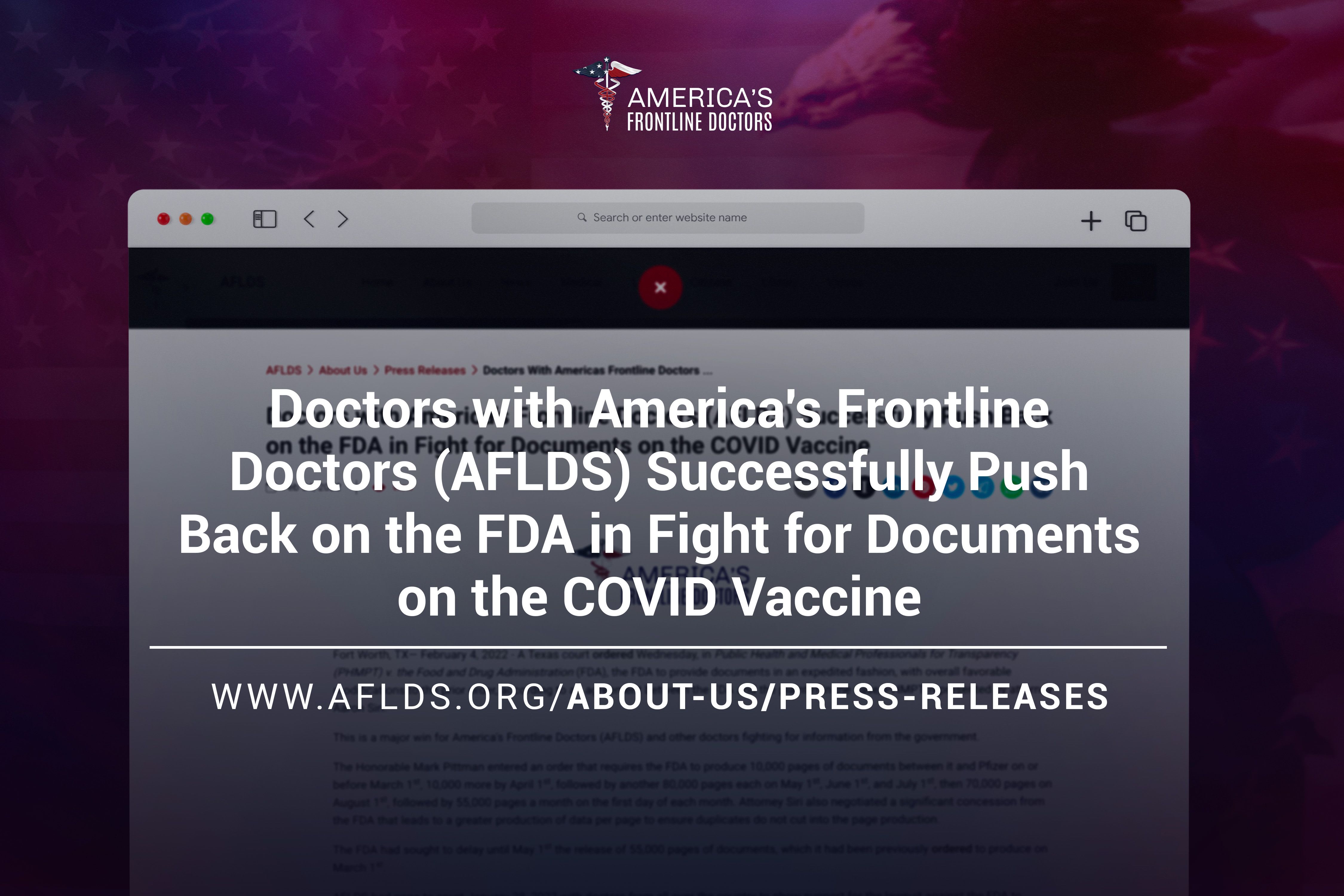 Doctors with America's Frontline Doctors (AFLDS) Successfully Push Back ...