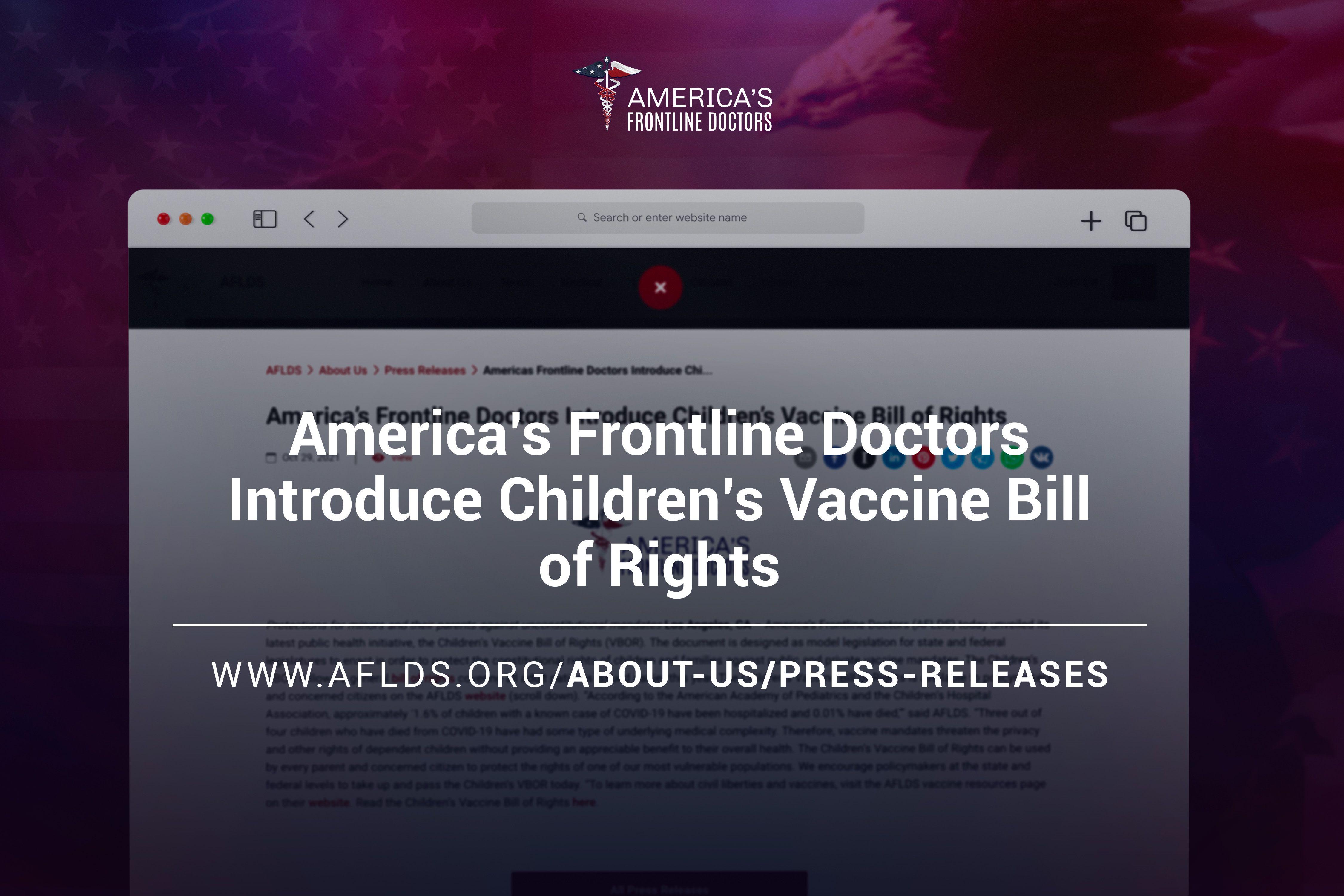 America’s Frontline Doctors Introduce Children’s Vaccine Bill of Rights ...
