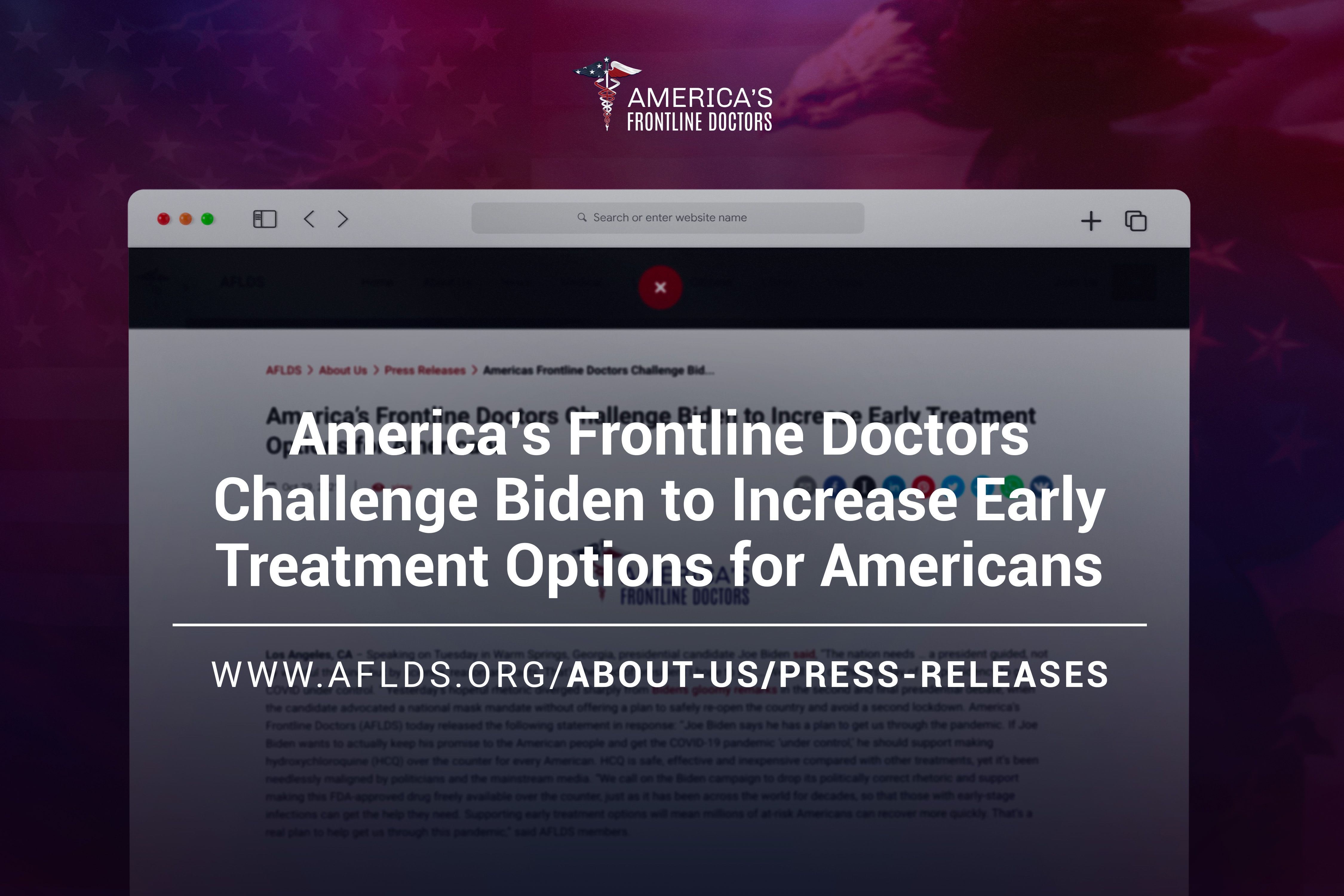 America’s Frontline Doctors Challenge Biden to Increase Early Treatment ...