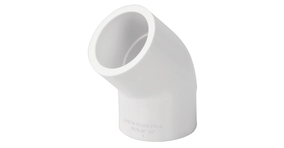 Codo Pvc 3/4x45 Potable Liso Foset 45415