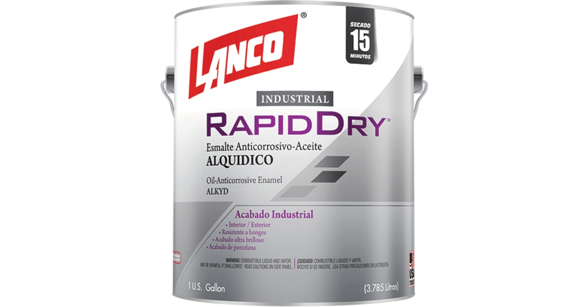 Pintura Anticorrosivo Lanco Rapid Dry Brillante Negro Gl Rd3458-4