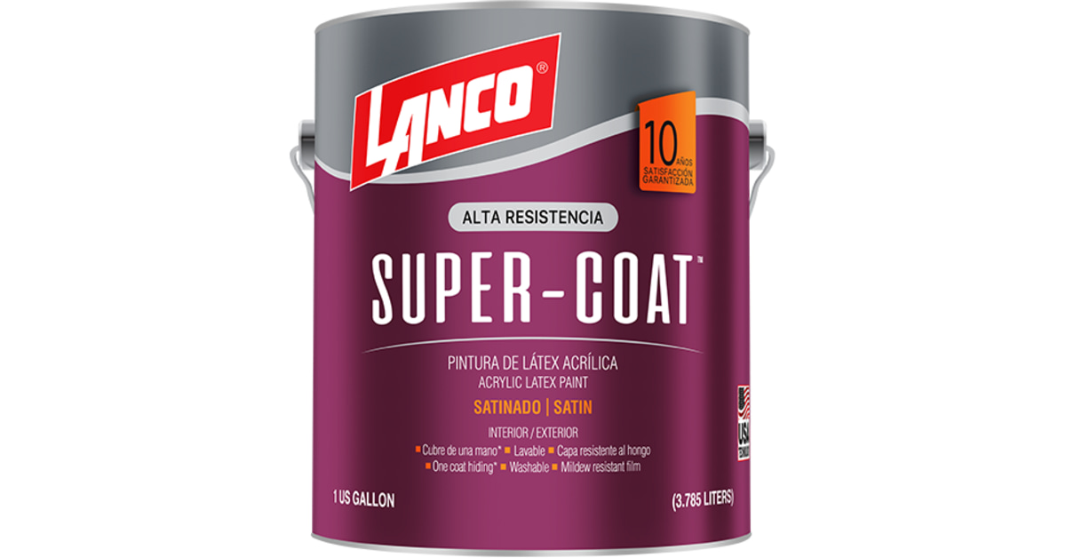 Pintura Latex Lanco Super Coat Satinado Accent Gl Sc3734-4