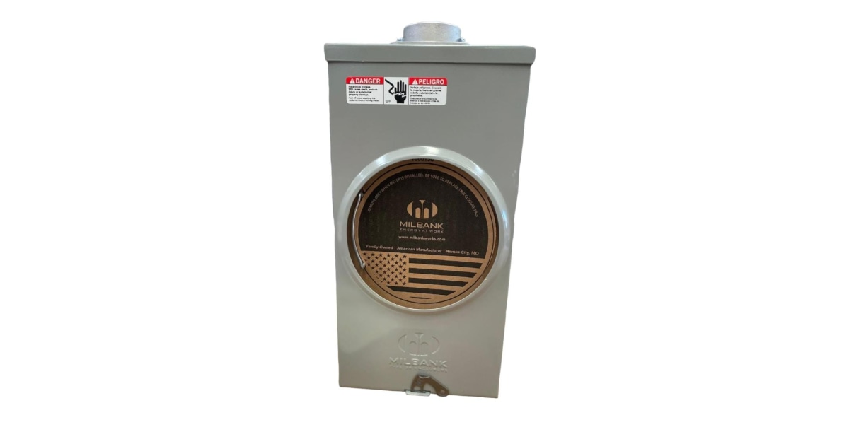 Base Contador Electricidad 200a 4 Terminales Rectanctangular Milbank ...