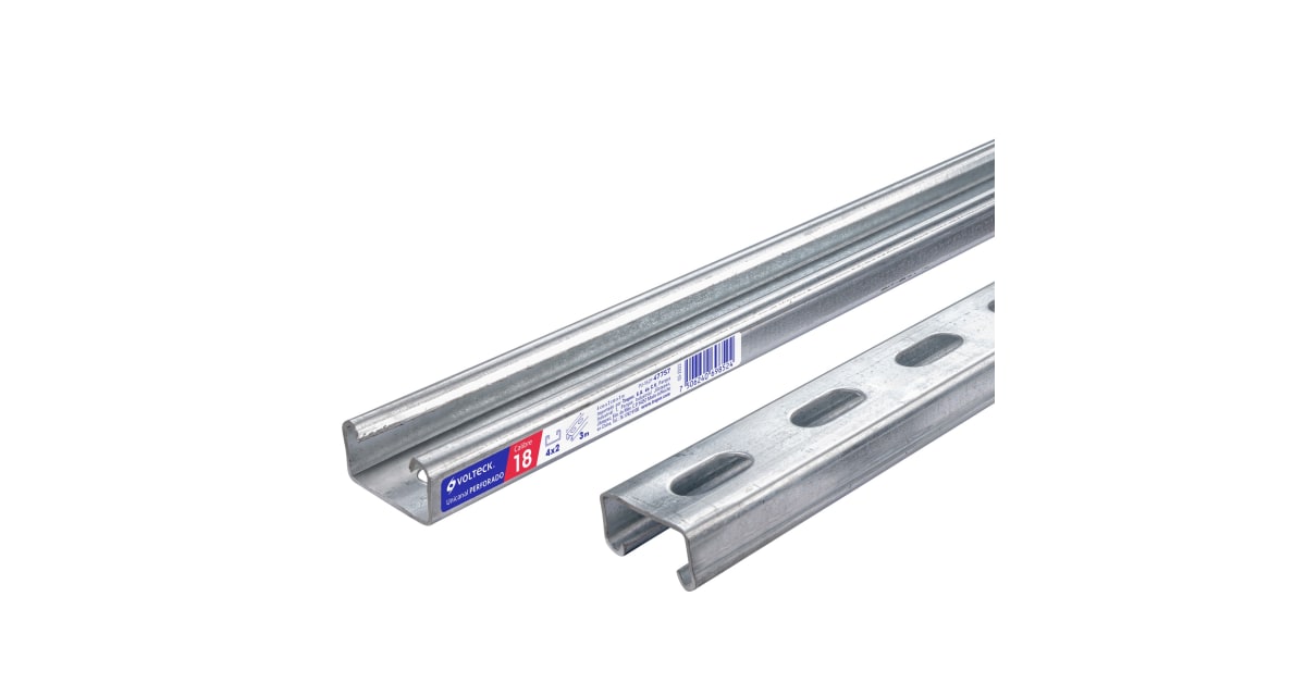 Riel Strut Perforado 3mts 4x2cm Cal18 Volteck 47757