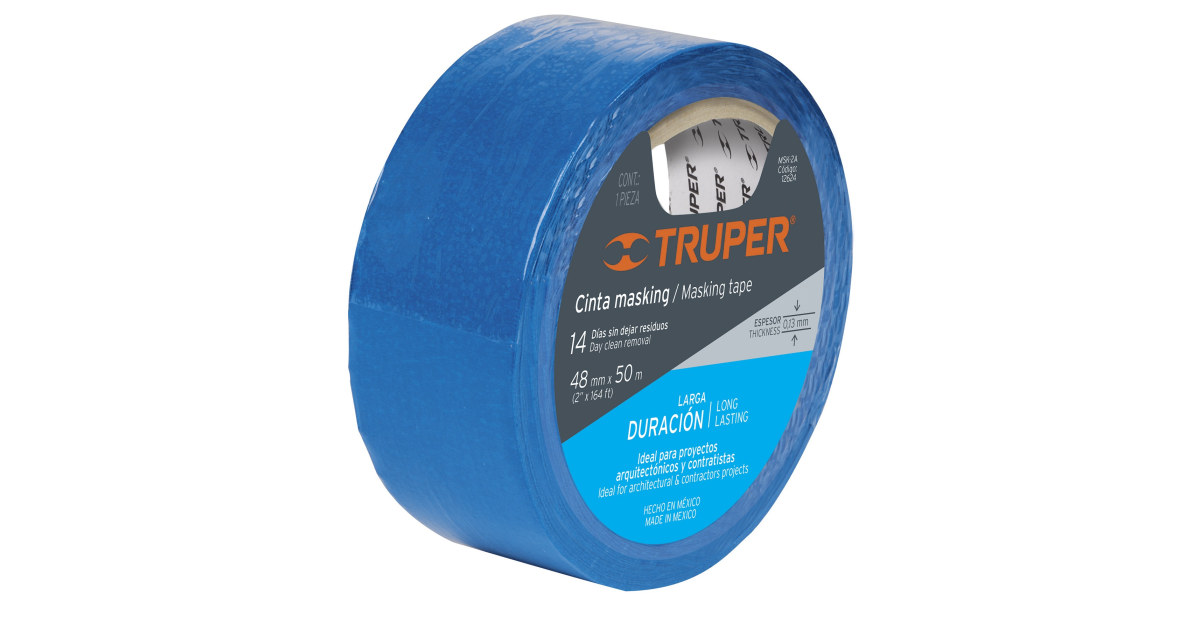 Masking Tape Azul 3/4 X 50mts Truper Msk-3/4 12621