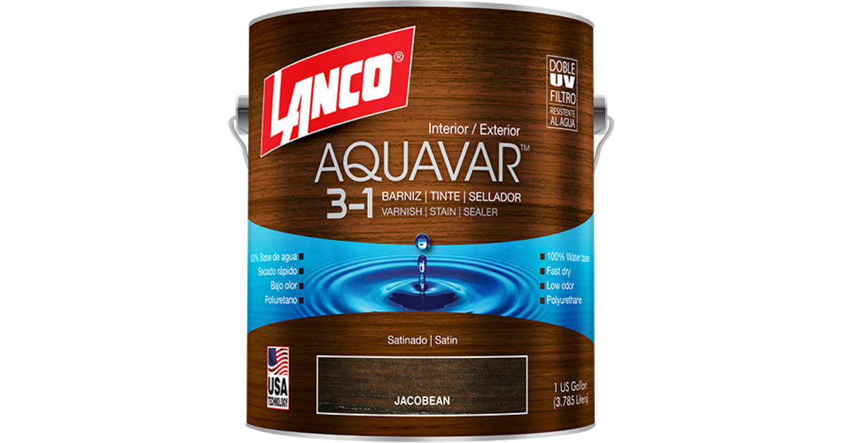 Barniz Lanco Sellador Base Agua 3 En 1 Jacobean Gl Aq1365-4